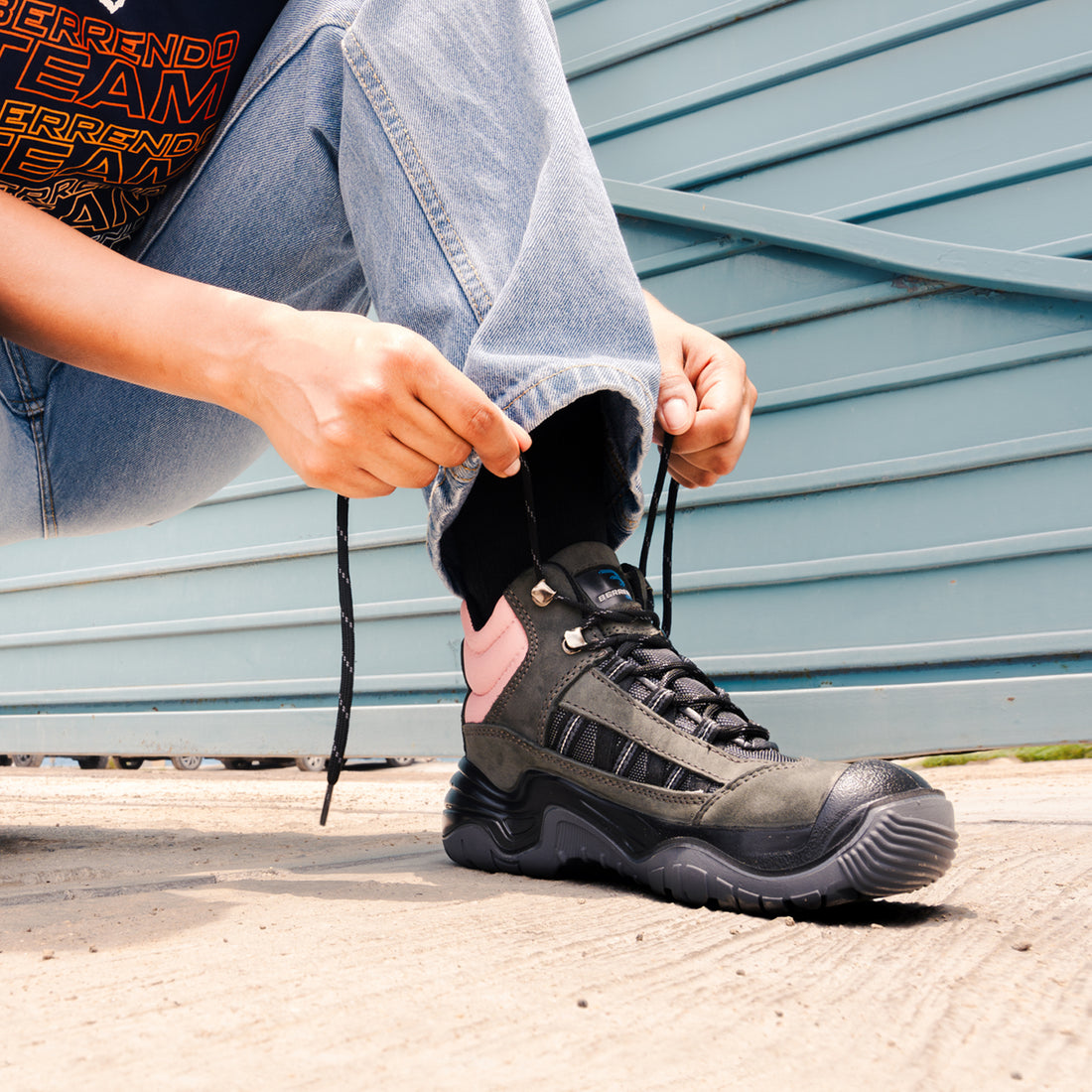 BOTA INDUSTRIAL DE PIEL BERRENDO BIOTECH 3020 GRIS PARA MUJER – Berrendo